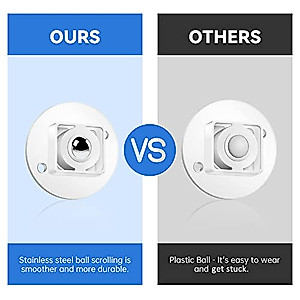 Self Adhesive Caster Wheels, Senbos Mini Swivel Wheels Stainless Steel Paste Universal Wheel 360 Degree Rotation Sticky Pulley for Bins Bottom Storage Box Furniture Trash Can (16 Pcs)