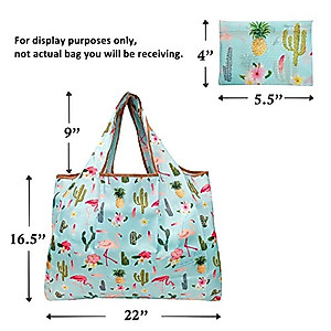 allydrew Large Foldable Tote Nylon Reusable Grocery Bag, Sushi