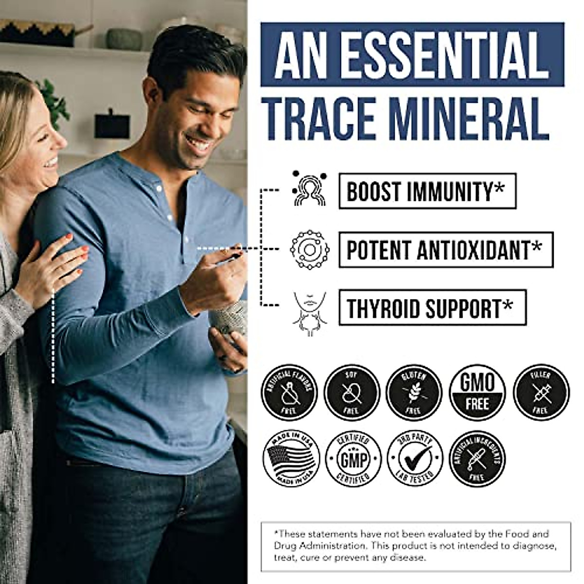 Selenium - 200 mcg, Selenomethionine Form, 300 Servings - Vegan, Glass Bottle, Yeast Free - Sublingual Liquid Concentrate - Antioxidant, Supports Immunity, Thyroid Health (2 oz.)