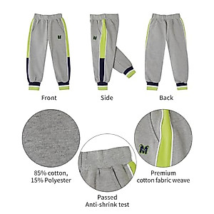 ROROANCO Boys' 2-Piece Comfortable Pull On Sweatshirt Set (Ages 3-9) – Dryer Safe Crewneck Top & Jogger Sweatpants, Trusted Korean Brand