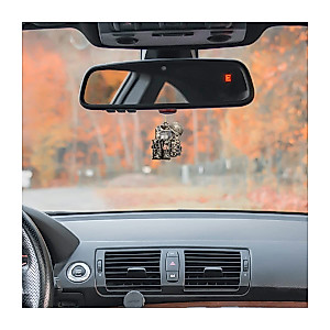 Moioee Car Rear View Mirror Hanging Ornament, Personalized Army Backpack Boost Decor, Military American Soldier Christmas Ornament Gift, Car Interior Rearview Pendant Accessories (Style E)