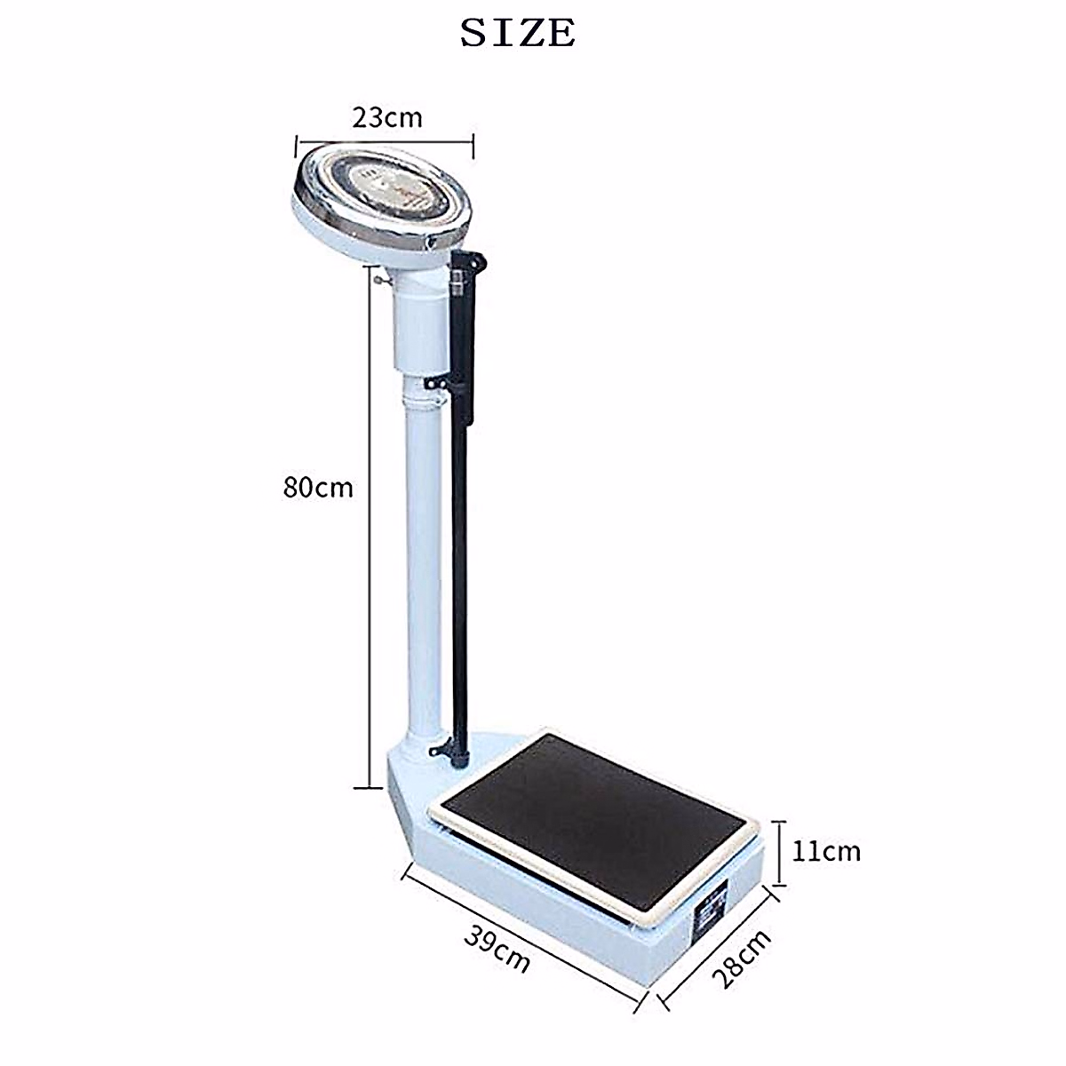 Digital Clinical Scale, Mechanical Height Rod, Height and Weight Scale Medical Mechanical Scales Measuring Weight Height(120kg)