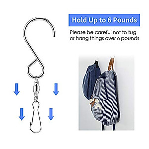 TecUnite 20 Pack Wind Spinner Swivel Hooks Clips for Hanging Wind Spinners Wind Chimes Crystal Twisters Garden Bells Party Supply