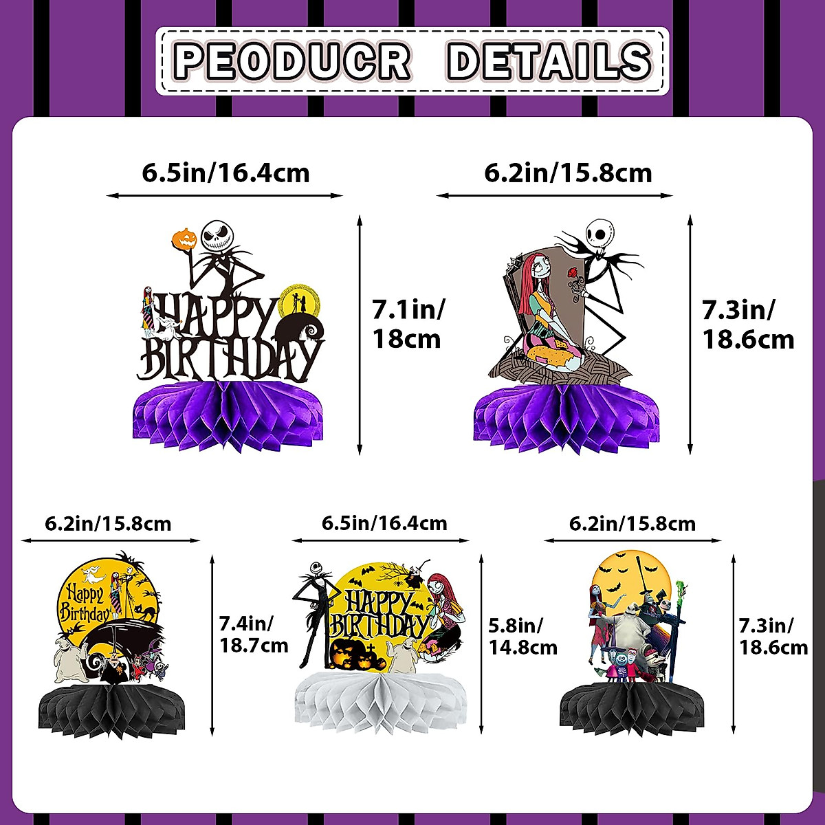 Nightmare Before Christmas Banner Nightmare Before Christmas Birthday Decorations Jack Skellington Birthday Decorations Halloween Birthday Banner for Halloween Birthday Party Decorations Supplies