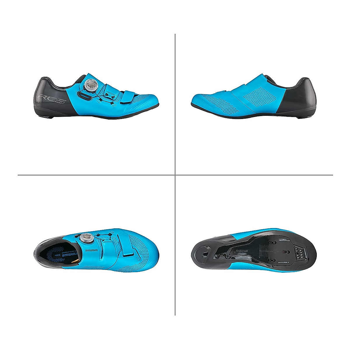 SHIMANO SH-RC502W Lightweight Women’s Road Cycling Shoe Packed with Pro Features, Turquoise, 9-9.5