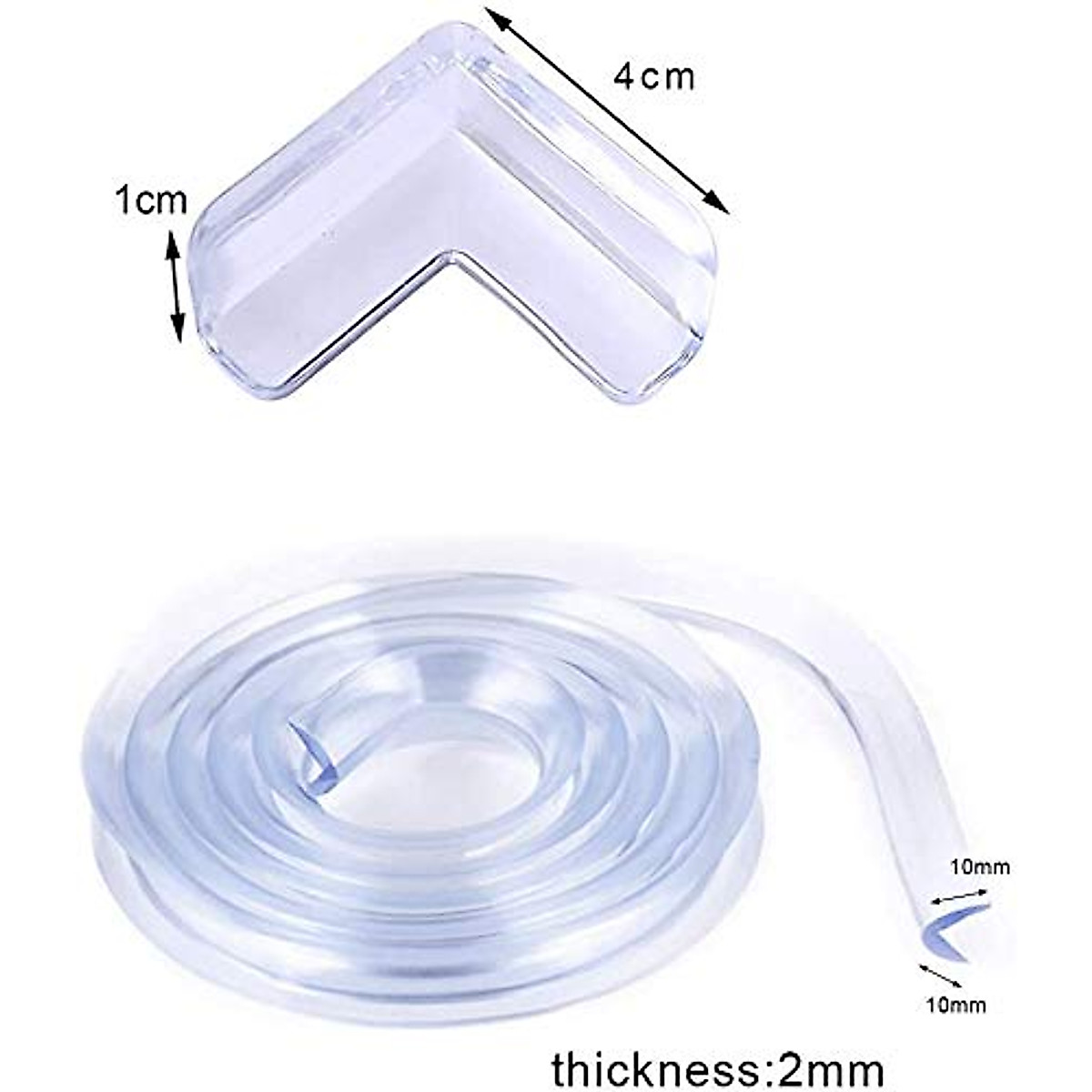 M MAIUS Edge Corner Protector, 20ft Corner Guards Baby Proofing&10 Pack Toddler Corner Protector, Furniture Clear Toddler Edge Protectors Table Corners Protection Child Safety Kit Bumper Strip
