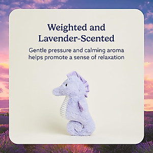 warmies Microwavable & Weighted Stuffed Animals, Sea Horse - Heated Stuffed Animal Plushie for Warmth & Comfort - Cute Soft Plush Toys for Adults & Children (Boys, Girls, Babies & Toddlers)