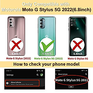 Coralogo for Moto G Stylus 5G 2022 Case (NOT FIT 4G) Butterfly for Women Girls Girly Cute Phone Cases Pretty Gold Plated Butterflies Design with Screen Black Cover for Motorola G Stylus 5G 2022 6.8"