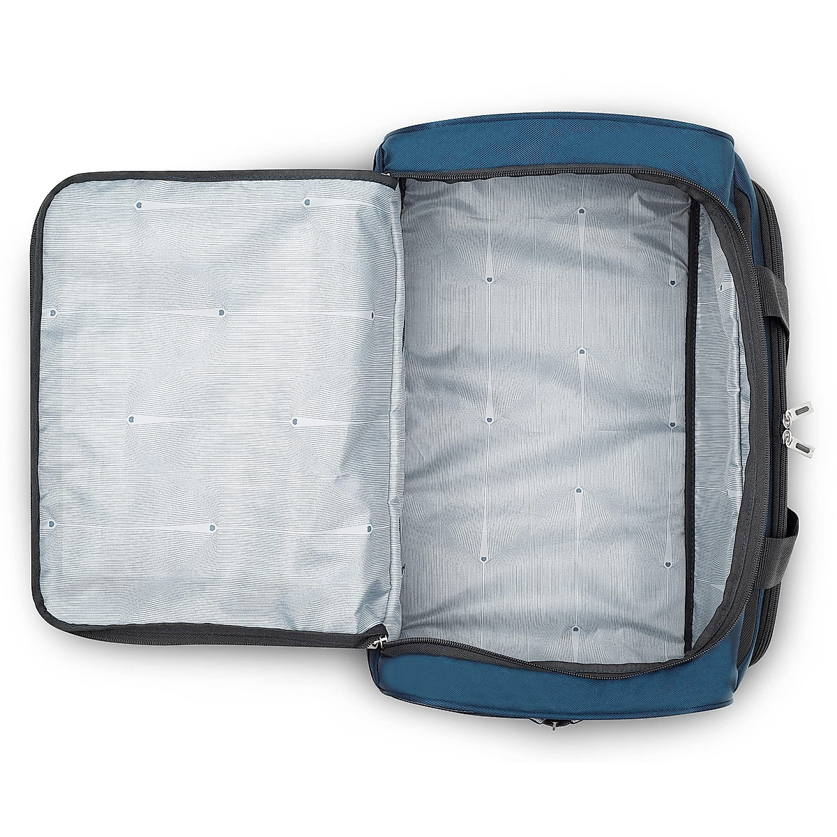 DELSEY PARIS Sky Max 2.0 Softside Expandable Luggage with Spinner Wheels 2 Piece Set, Blue (24 Inch/Duffle)