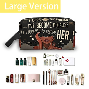 Makeup Bag for Women, Black Girl Stuff, Gifts for Black Women, Travel Size Products for Women, Sister Bags for Black Women, Black Women Makeup Bag