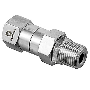 Raincovo Pressure Washer Swivel, 3/8 Inch NPT Thread Pressure Washer Fittings, 5000 PSI, Stainless Steel