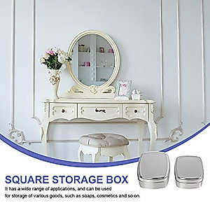 Zerodeko 8Pcs Metal Tin Box with Lid, Aluminum Storage Container Boxes Empty Organizer Boxes, Makeup Cosmetic Jewelry Boxes DIY Supplies Soap Candy Cookie Tins Storage Jars (2 Sizes)