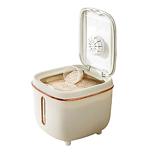 Rice Dispenser | Bean Storage Dispenser with Measuring Cup - Rice Storage Barrel, Grain Dispenser with Time Indicator, Nulyunze Food Dispenser