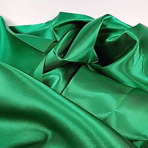 Charmeuse Satin Dark Green Fabric, 60" Wide, Silky, for Wedding,Bridal,Decoration, Fashion,Apparel Crafts by 1Yard