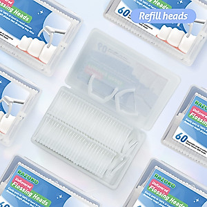 RAZOKO Dental Floss Picks, Clean Dental Flossers Kit with 2 Handle and 180 Extra Strength Refills