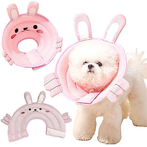 Oceskyha Cat Cone Collar Soft to Stop Licking, Cat Recovery E Collar for Small Large Cats,Collar for Small Dogs Teddy Dog, Cat Neck Cone Alternative for Cats Kittens(Blue Dink)