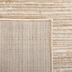 SAFAVIEH Vision Collection Runner Rug - 2'2" x 12', Creme, Modern Ombre Tonal Chic Design, Non-Shedding & Easy Care, Ideal for High Traffic Areas in Living Room, Bedroom (VSN606F)