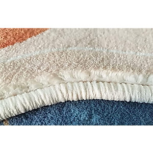 Rose Flower Shaped Rug 6ft Red Rose Carpet Imitation Cashmere Plush Living Room Decor Area Rug,Suitable for Bathroom, Bedroom and Living Room | Non-Slip Backing Easy to Clean