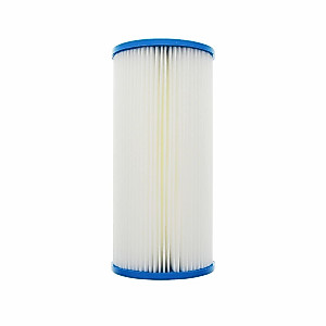 20 Micron 10 Inch x 4.5 Inch | 4-Pack Pleated Polyester Whole House Sediment Cartridge | Compatible with Watts FM-BB-10-20, Pentek S1-BB, Hydronix SPC-45-1020 | Made in the USA, US Water Filters