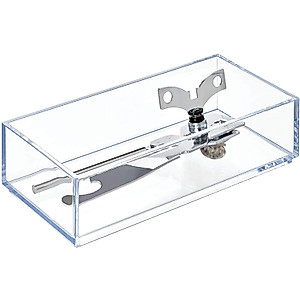 IDesign Decorative Countertop Vanity Tray Organizer for Bathroom, Bedroom, Closet, Entryway, The Clarity Collection – 4” x 8” x 2”, Clear, Small