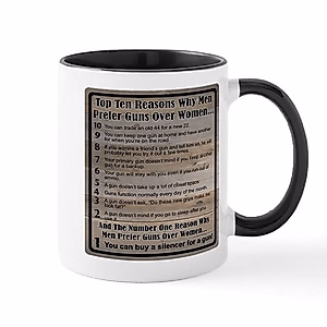 CafePress Men Prefer Guns Mug Ceramic Coffee Mug, Tea Cup 11 oz