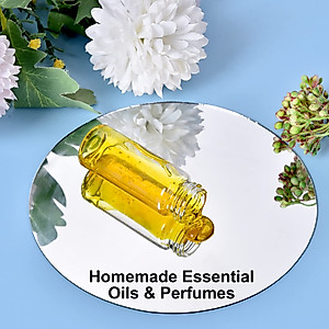 ESHATO 100 Pieces Glass Sample Vial, Liquid Sampling Small Glass Bottle with Black Plastic Screw Caps,Leakproof,Light Weight and Corrosion Resistance(2ML,Clear)