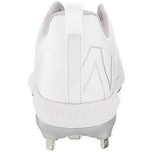 New Balance Women's FuelCell Fuse V3 Metal Softball Shoe, White/White, 8
