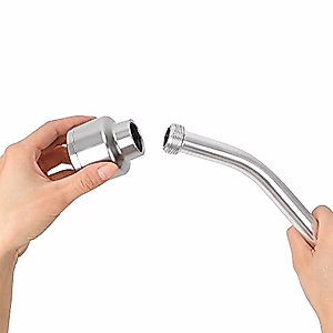 STYDDI 18-inch Soft Rain Watering Wand with Shut Off Valve, Lightweight and Durable Metal Gentle Watering Wand Perfect for Hanging Baskets, Planters, Garden, Shrubs and Seedbed