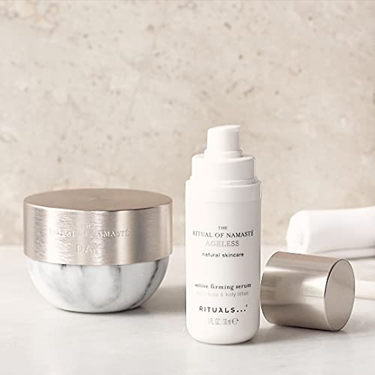 RITUALS Namaste Natural Active Firming Day Cream Refill - Face Moisturizer & Neck Cream with Gotu Kola, Shea Butter, Sesame Oil & Holy Lotus - 1.6 Fl Oz