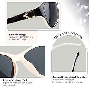 LVIOE Polarized Sunglasses for Women, Classic Fashion Sunglasses Anti Glare 99.99% UV Protection