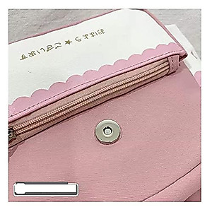 SUFUZEGA Japanese Kawaii Bunny Ear Backpack with Cute Manga Girl School Backpack Book Bag Satchel Student Teen JK (Small, Pink)