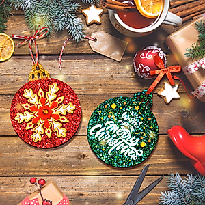 Juome Christmas Resin Molds Silicone, 4 Pcs Christmas Ornaments Round Shape Pendant Epoxy Resin Molds, DIY Crafts Jewelry Keychain Making Christmas Decorations