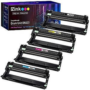 E-Z Ink (TM) Compatible Drum Unit Replacement for Brother DR223CL DR223 DR-223 Compatible with MFC-L3770CDW MFC-L3750CDW HL-L3230CDW HL-L3290CDW HL-L3210CW (Black, Cyan, Magenta, Yellow, 4 Pack)