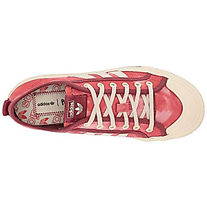 adidas Originals Nizza Skate Shoe, Crew Red/Tactile Red/Chalk White, 5.5 US Unisex Big Kid