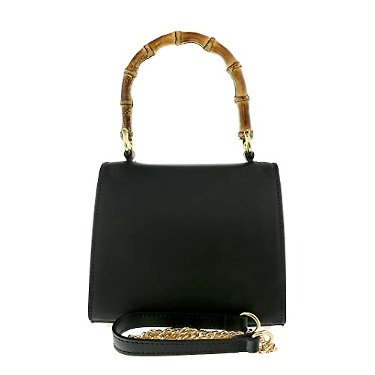 Pierre Cardin Black Leather Small Vintage Structured Satchel Bag for womens