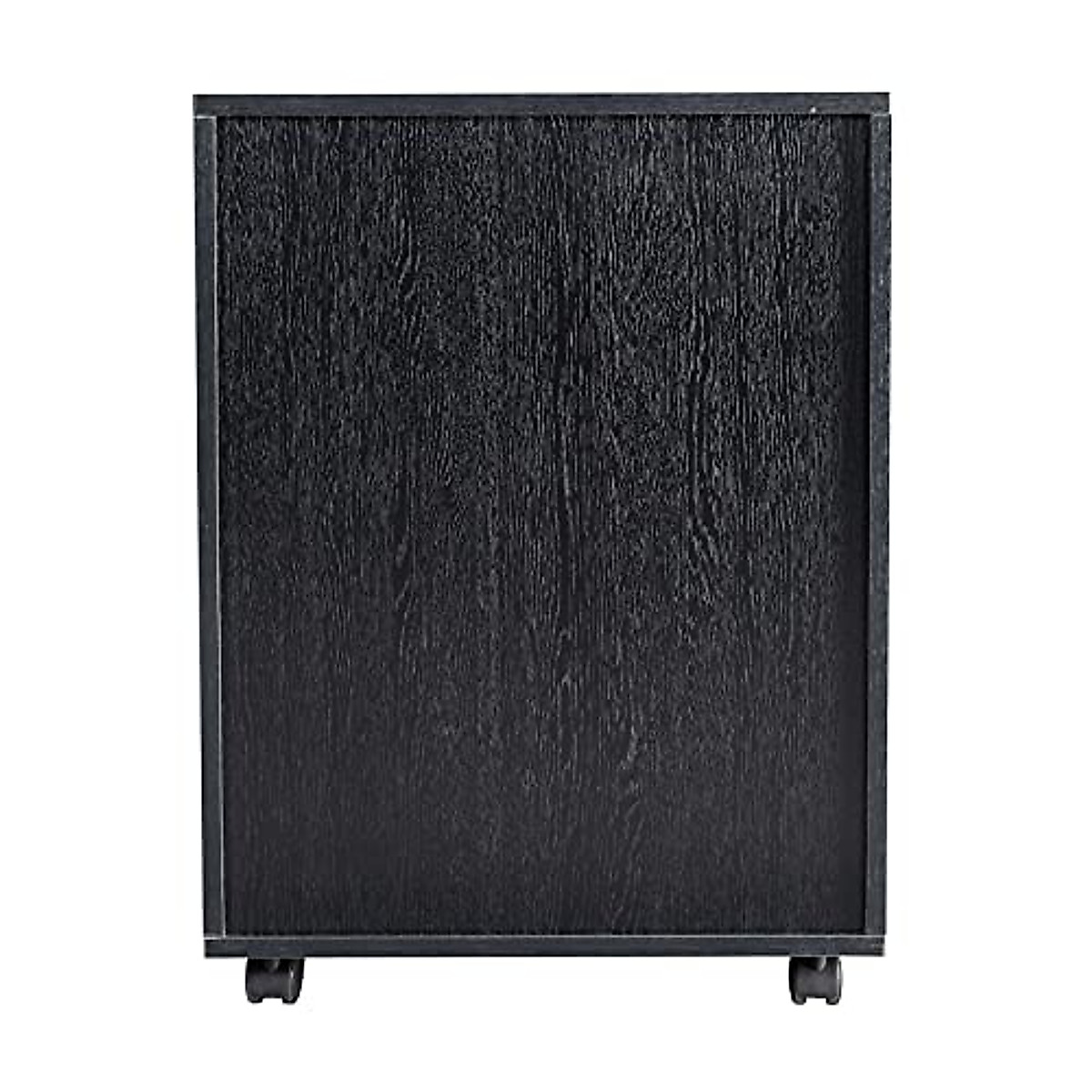 Knocbel Mobile Storage Cabinet with 5 Drawers, Home Office Rolling File Cabinet on Wheels, 19.2" L x 15.9" W x 26.3" H (Black)