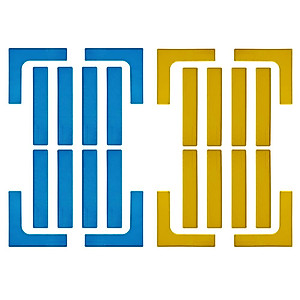 Eco Walker Court Line Marker Set Create Your Own Pickleball Mini Tennis Court (Blue-Yellow)