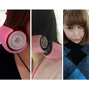 Plastic Hair Rollers Curlers Bangs Self-Adhesive Hair Volume Hair Curling Styling Tools Magic Women DIY Makeup Tools Pink