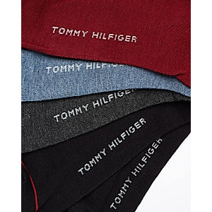 Tommy Hilfiger Men's Dress Socks - Classic Comfort Crew Sock (10 Pack), Size 7-12, Burgundy Assorted