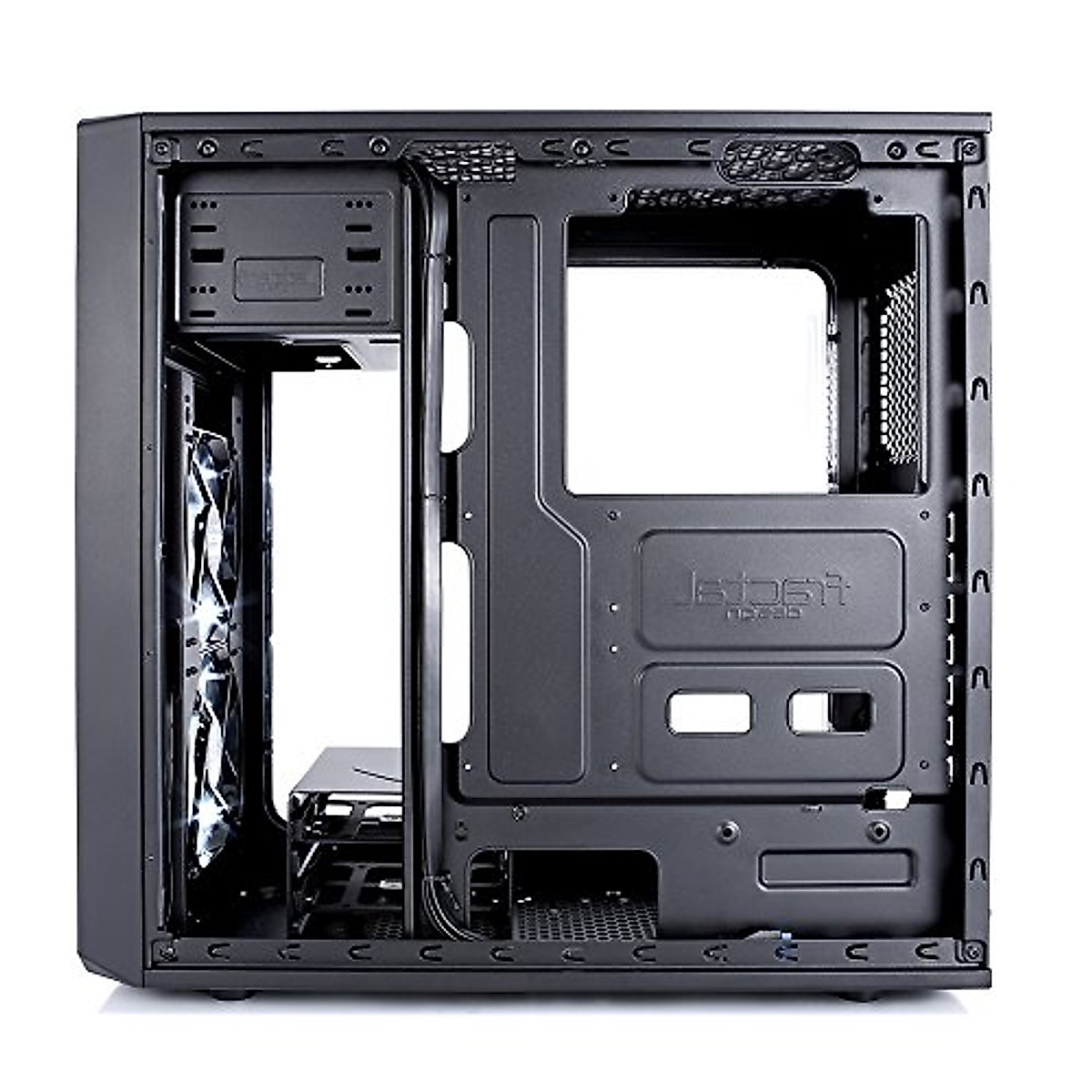 Fractal Design Focus G - Mid Tower Computer Case - ATX - High Airflow - 2X Fractal Design Silent LL Series 120mm White LED Fans Included - USB 3.0 - Window Side Panel - Black