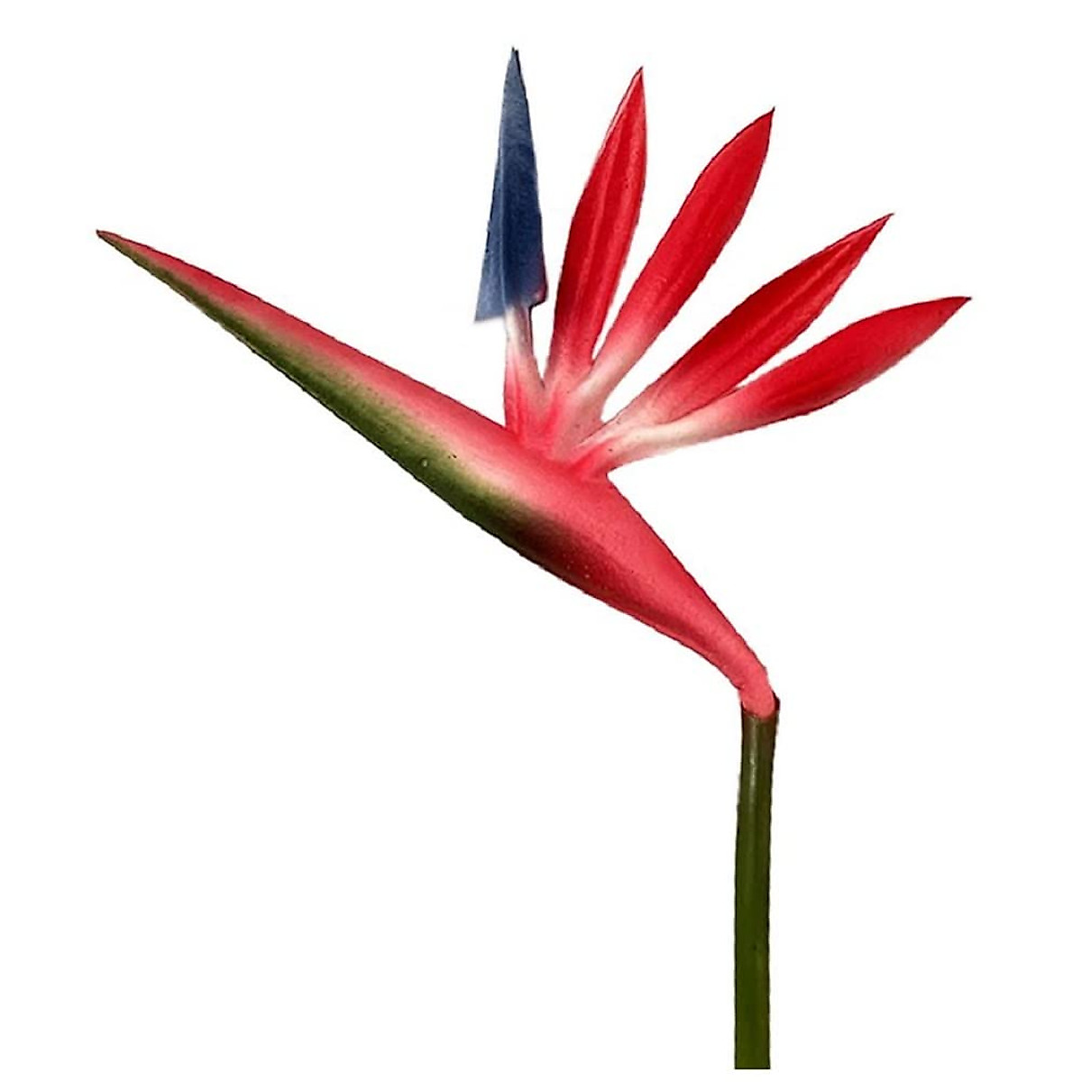 8 Pack 21-1/2 Inch Artificial Flowers Bird of Paradise,Green Plant for Home Garden Decoration Office Verandah Wedding Decorations (Red)