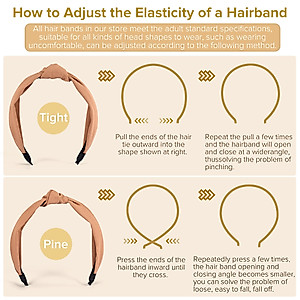 DiyJibb Headbands for Women Girls - 6PCS Stylish Top Knotted Headbands - Knotted Headband For Women - Head Bands Wide Hairband Hair Accessories