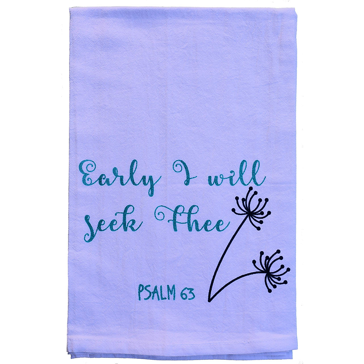 Cotton Kitchen Flour Sack Dish Towels w/Religious Quotes 5 pcs