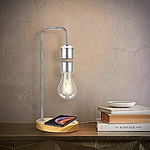 VGAzer Magnetic Levitating Floating Wireless LED Light Bulb with Wireless Charger for Desk Lamp,Room or Office Decor,Unique Gifts