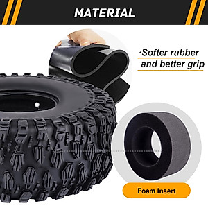 CrazyHobby Aluminum 1.9 Beadlock Wheels and Tires w/Foam for TRX4 Axial SCX10 II III RR10 Wraith Redcat Gen 8 Scout II RC4WD 1/10 Scale RC Crawler Rocks Mud Tyres Rims