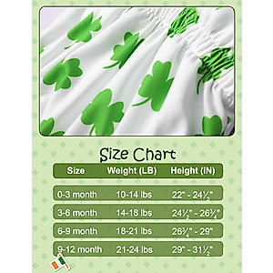 Von kilizo St Patricks Day Baby Girl Outfit Infant Baby Girl Clothes 6-9 Month Baby St Patricks Day Outfit Girl Baby Girl Summer Clothes Baby Girls Clothing Baby Girl St Patrick Day Outfit