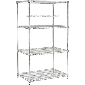 Nexel Additional Wire Shelf for Wire Shelving Units, 600-800 lb Capacity, 14"W x 36"L, Chrome Finish