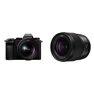 Panasonic LUMIX S5 Full Frame Mirrorless Camera & WiFi, LUMIX S 20-60mm F3.5-5.6 Lens, L-Mount, 5-Axis Dual I.S, DC-S5KK (Black) & Panasonic LUMIX S Series Camera Lens - S-S18