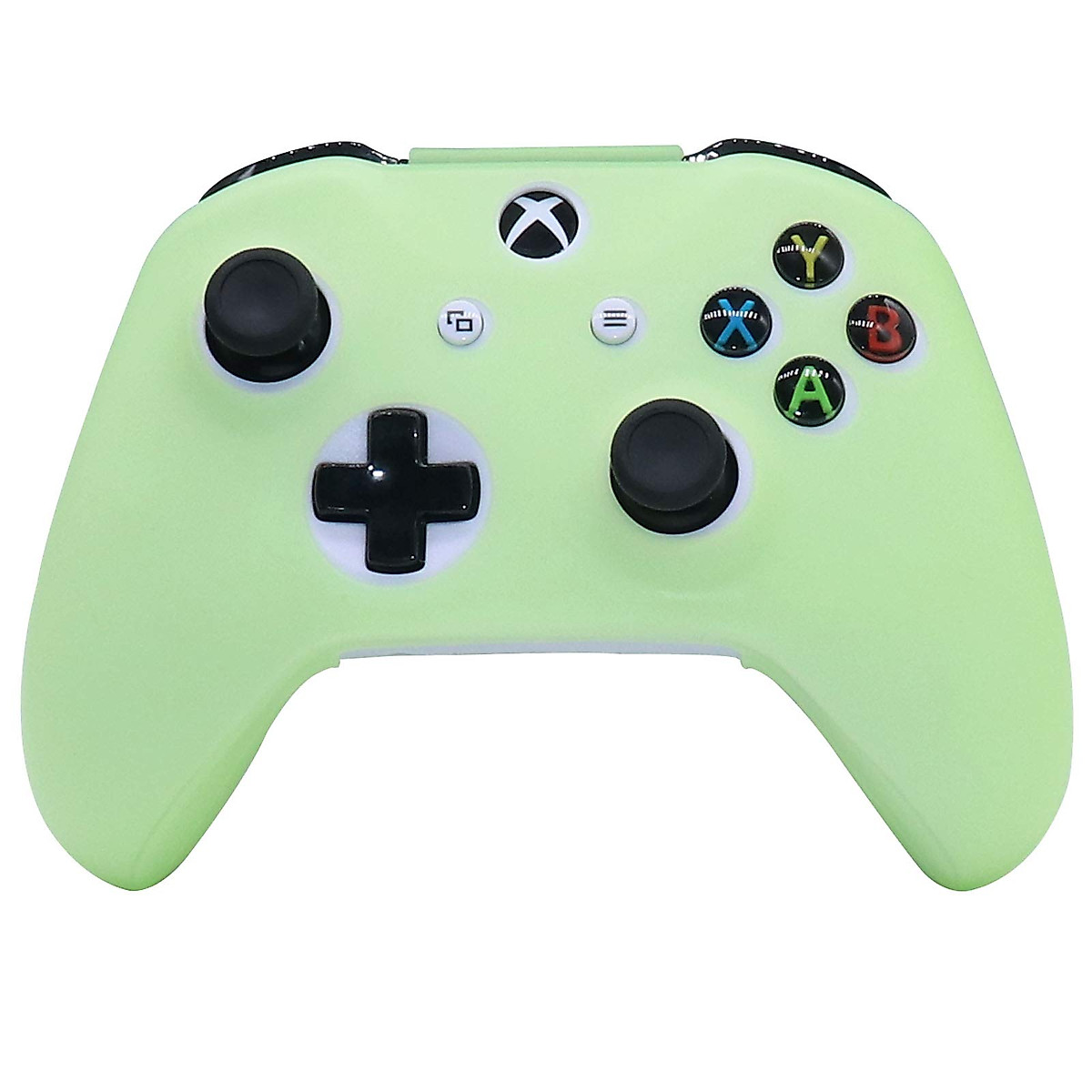 RALAN Controller Cover Silicone, Silicone Controller Cover Skin Protector in Dark Compatible for Xbox Ones Controller (Black Pro Thumb Grip x 8,Cat + Skull Cap Cover Grip x 2) Visit The RALAN Store