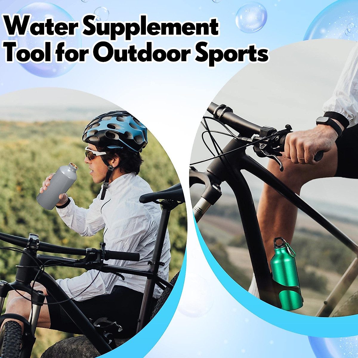 24 Pcs Aluminum Water Bottles Bulk 20 oz Reusable Water Bottles Lightweight Bike Water Bottle Pack with Twist Cap Buckle Leak Proof Travel Bottles for Outdoor Gym Sports Camping Cycling, 12 Colors